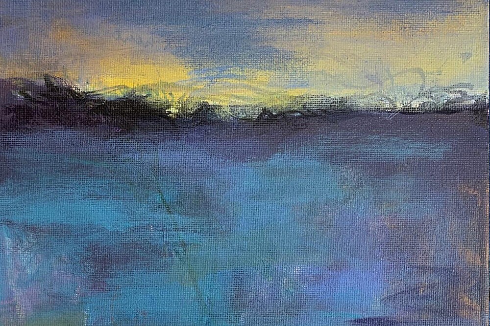 Abstract Acrylic Painting – Old Art Building